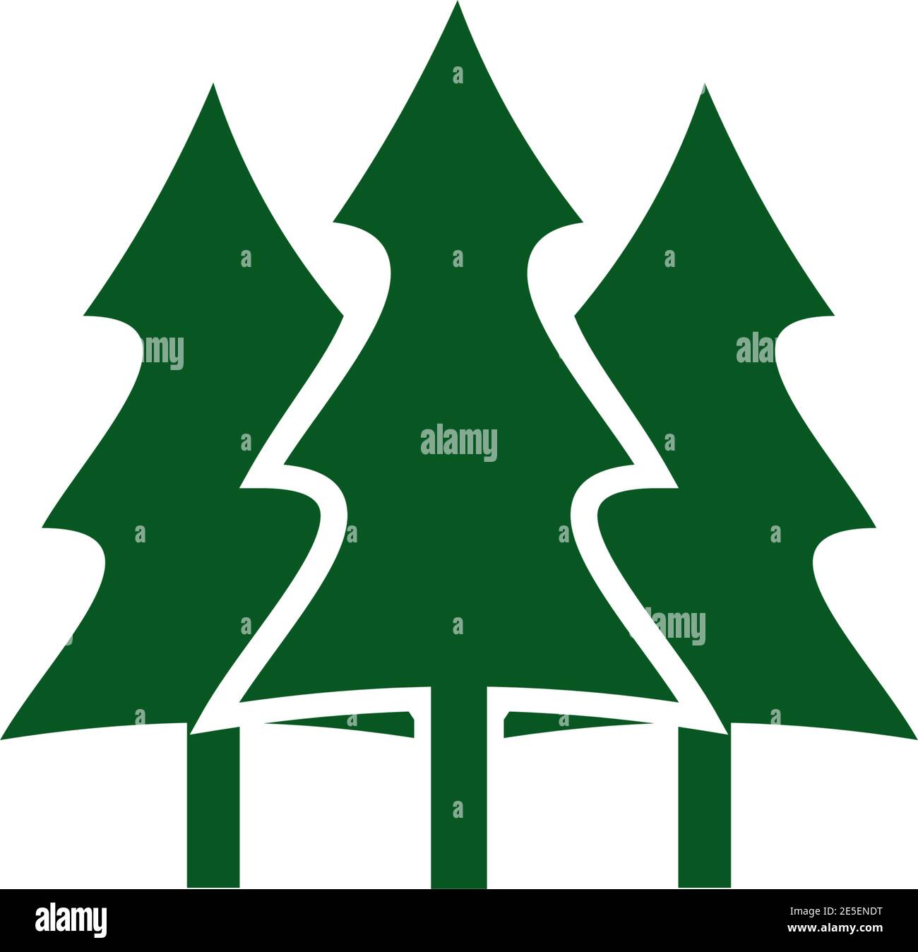 Pine tree logo design symbol vector template Stock Vector Image & Art ...