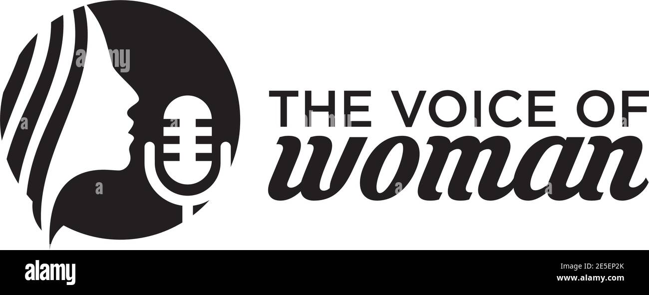 Woman voice or singer logo design vector template Stock Vector Image ...