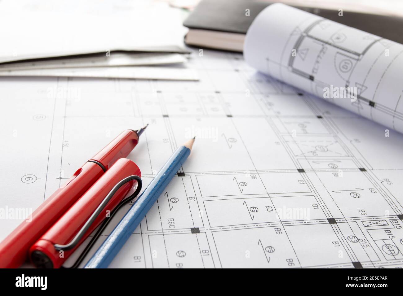 Technical drafting table tools hi-res stock photography and images - Alamy