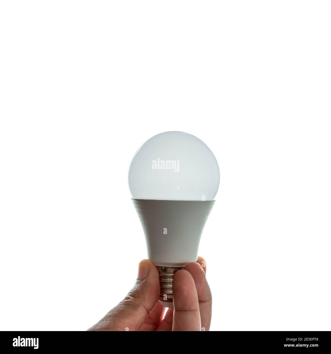 Hand holding light bulb, concept of new ideas with innovation and ...