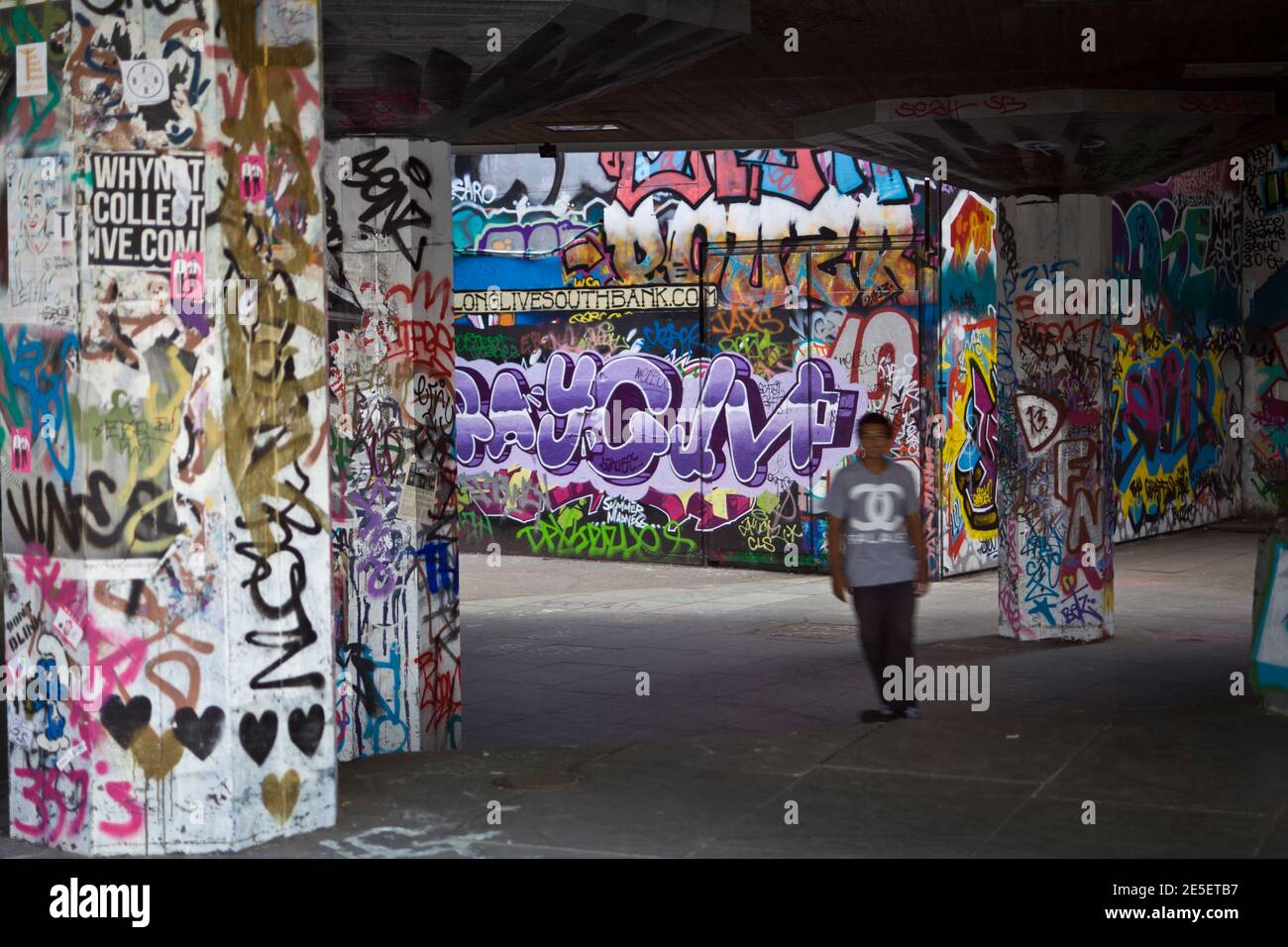 South Bank, graffiti, London, Thames, skatepark, hangout, street art ...