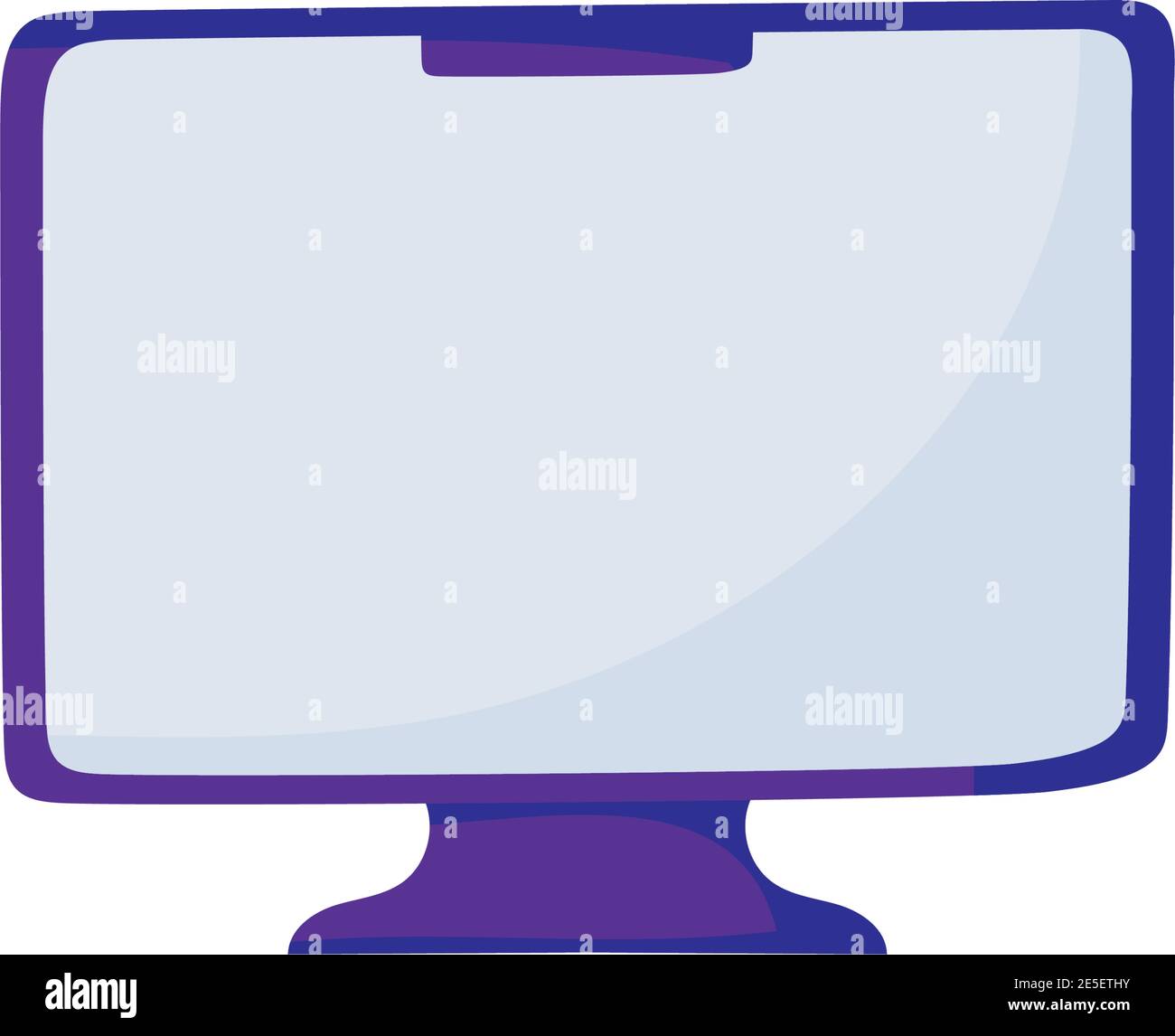 computer screen cartoon isolated white background vector illustration ...