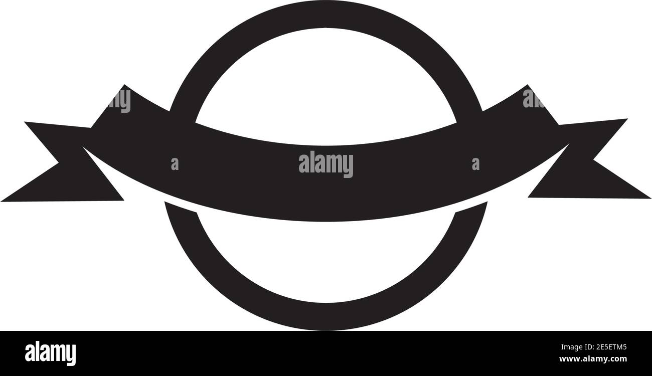 Simple ribbon icon logo design vector template Stock Vector Image & Art ...