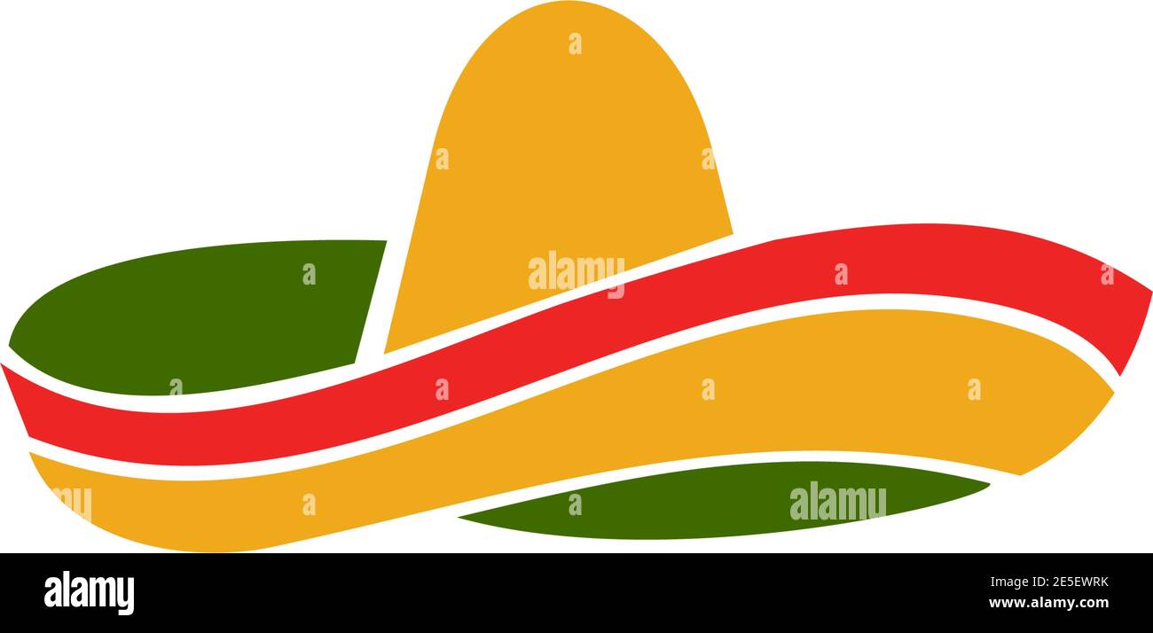 Mexican or Mexico hat logo design vector template Stock Vector Image ...