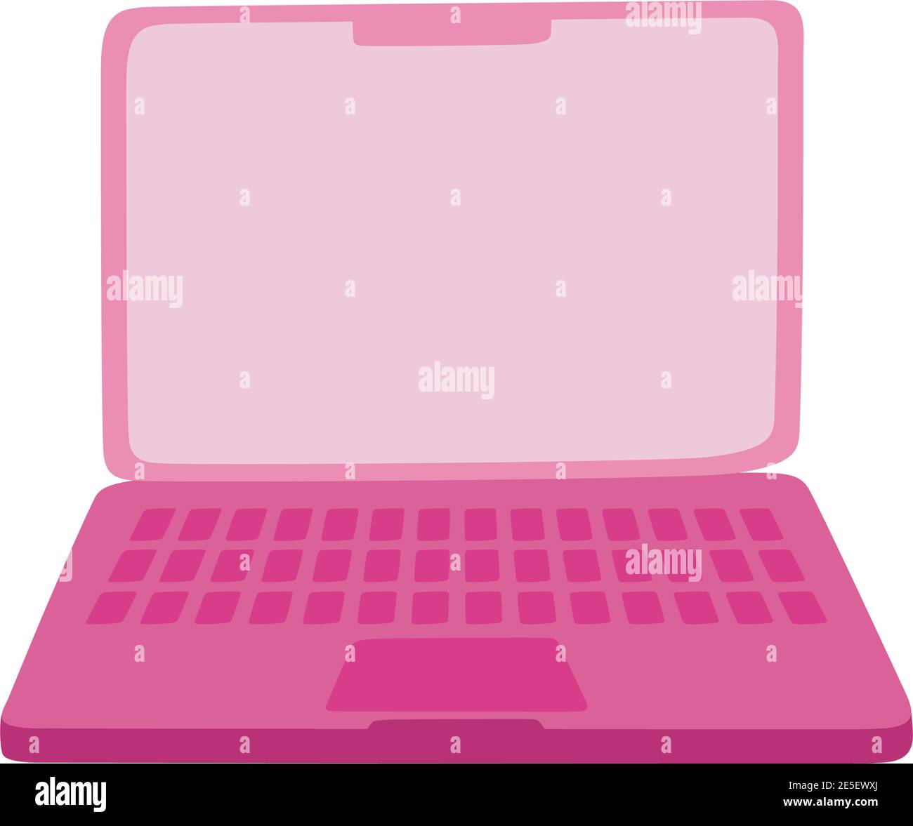 laptop device cartoon isolated white background vector illustration ...