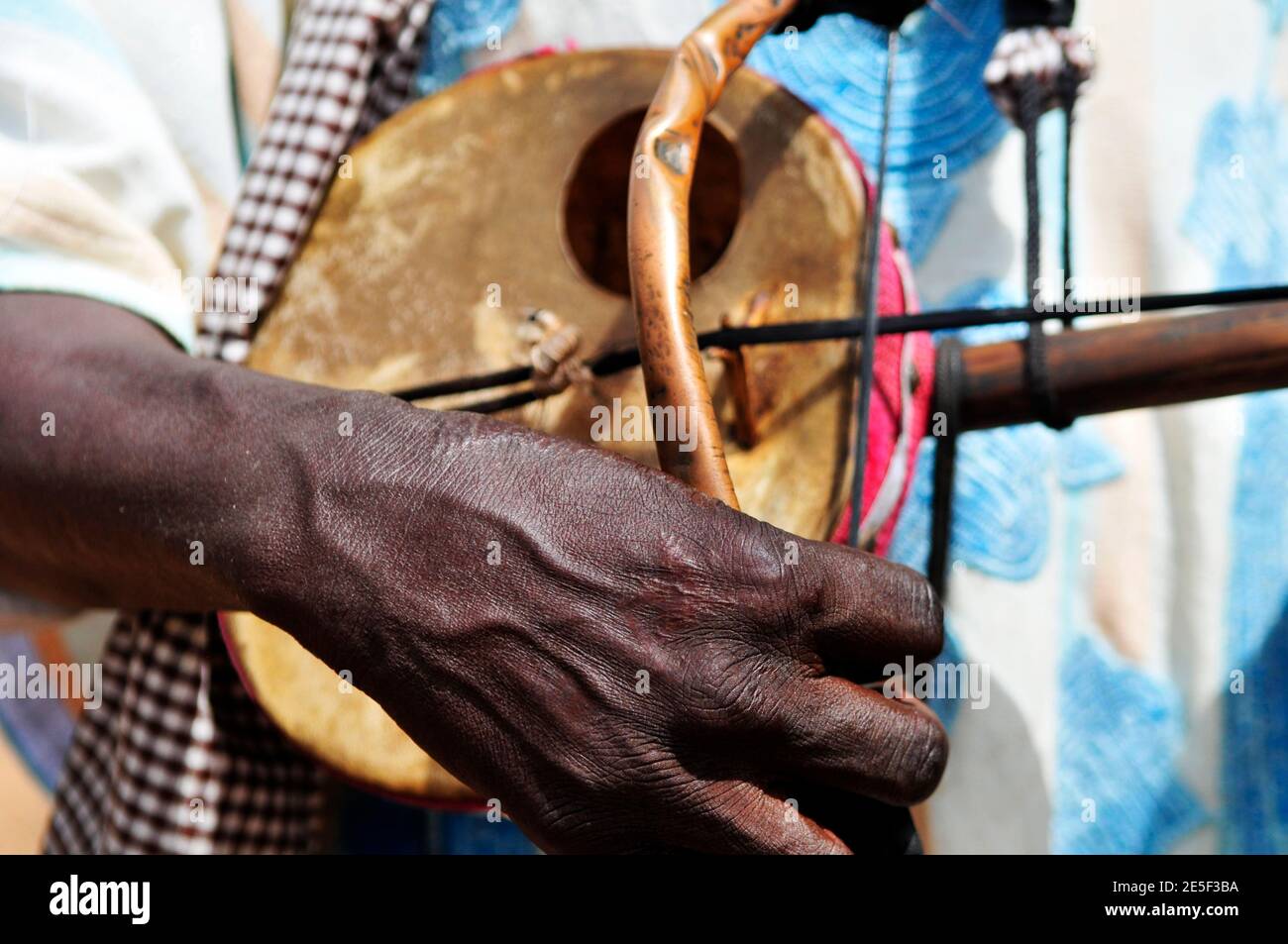 Traditional west African string instrument Goge or Imzad played like a ...