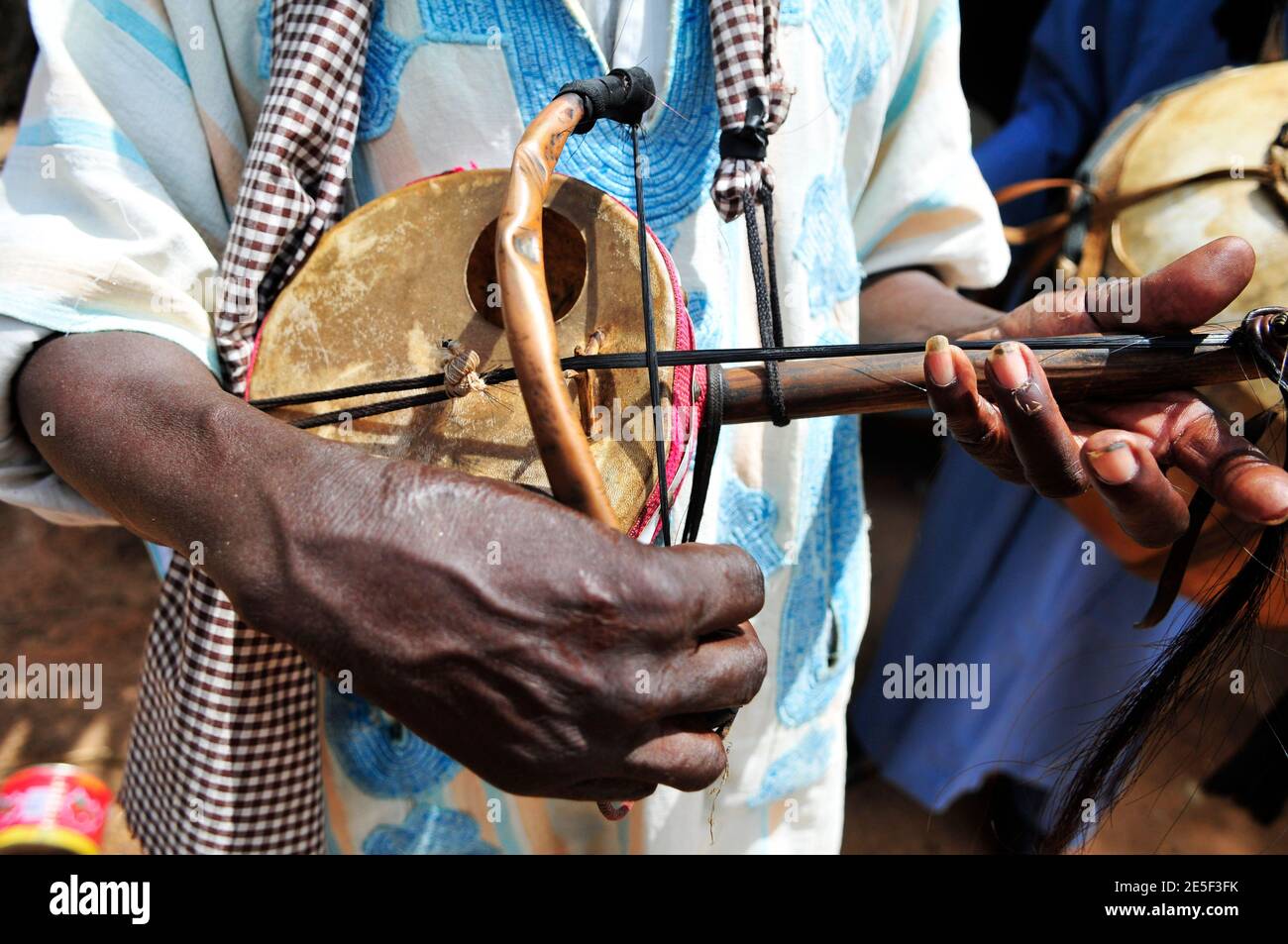 Traditional west African string instrument Goge or Imzad played like a ...