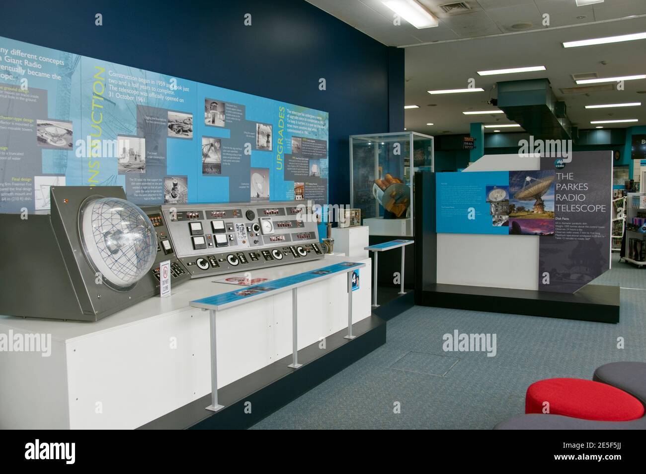A historical control panel at the Parkes Observatory, a radio telescope ...