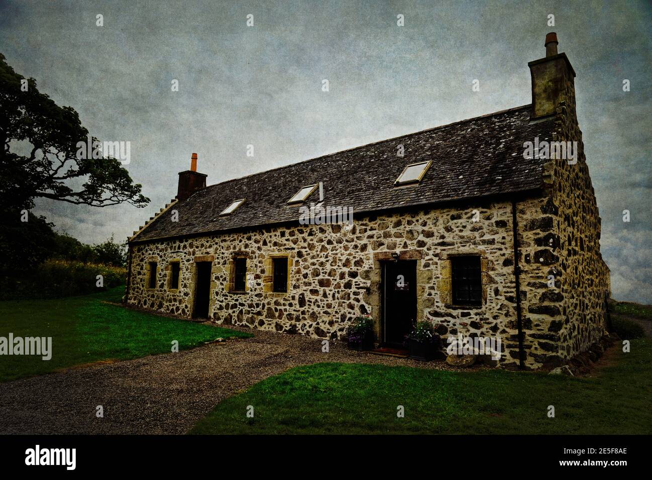 Highland Longhouse - texture Stock Photo - Alamy