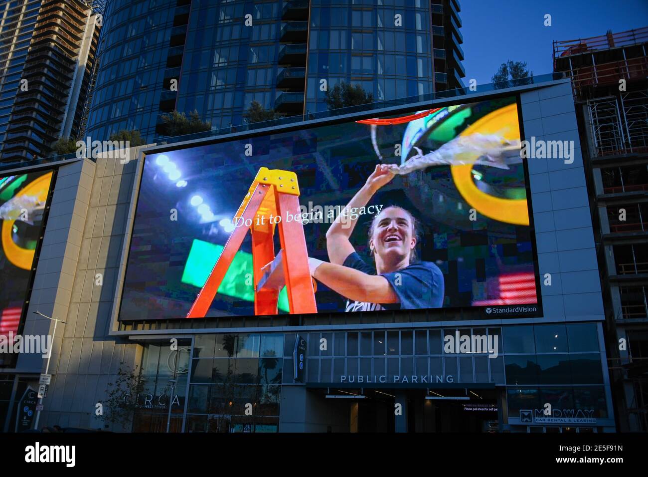 Los Angeles, United States. 26th Jan, 2021. Sabrina Ionescu appears in ...