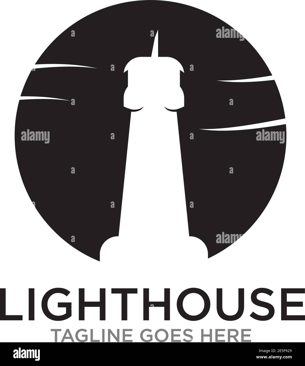 Lighthouse building logo design vector template Stock Vector Image ...
