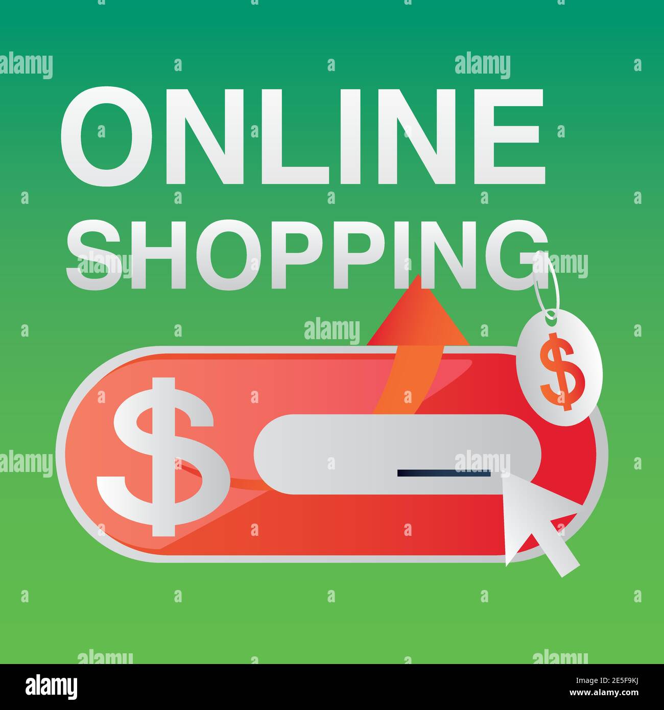 Online Shopping Internet Tag Price Button Click Vector Illustration Stock Vector Image And Art Alamy