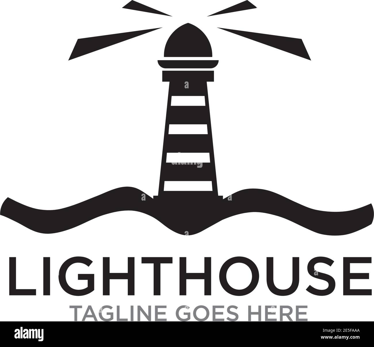 Lighthouse building logo design vector template Stock Vector Image ...