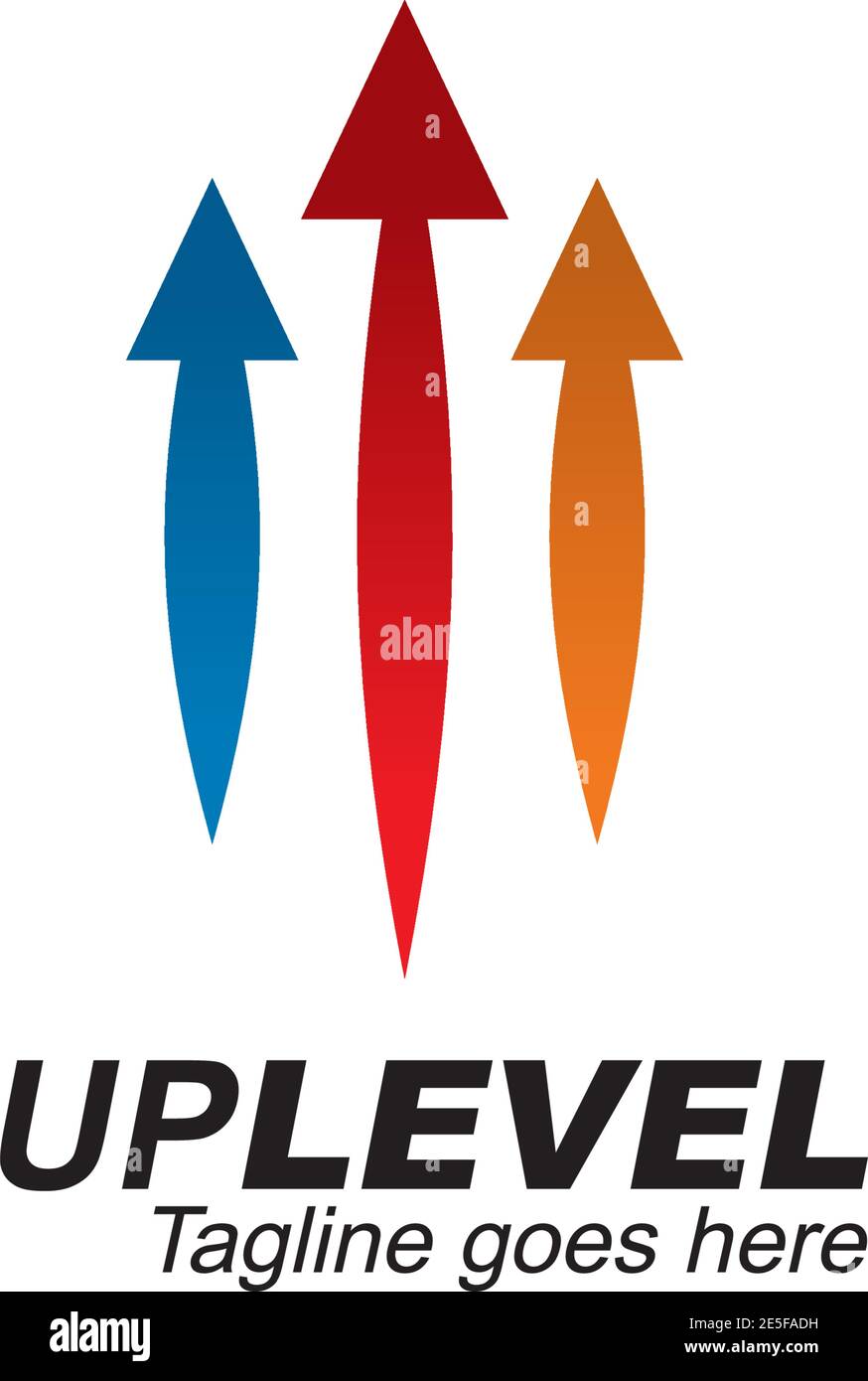 Up arrow logo design hi-res stock photography and images - Alamy