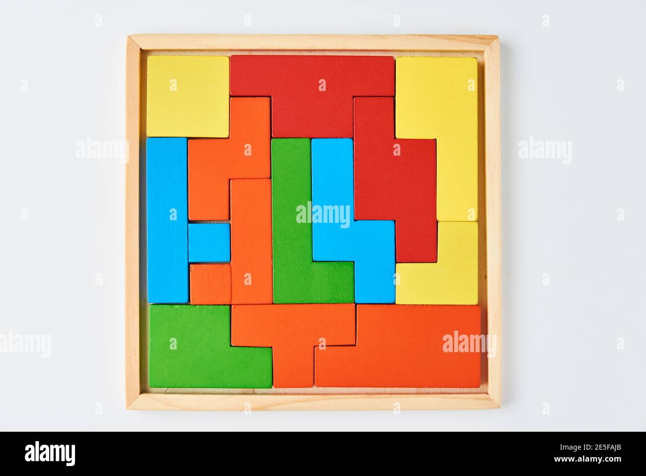 Different wooden blocks on a white background. Concept of logical ...