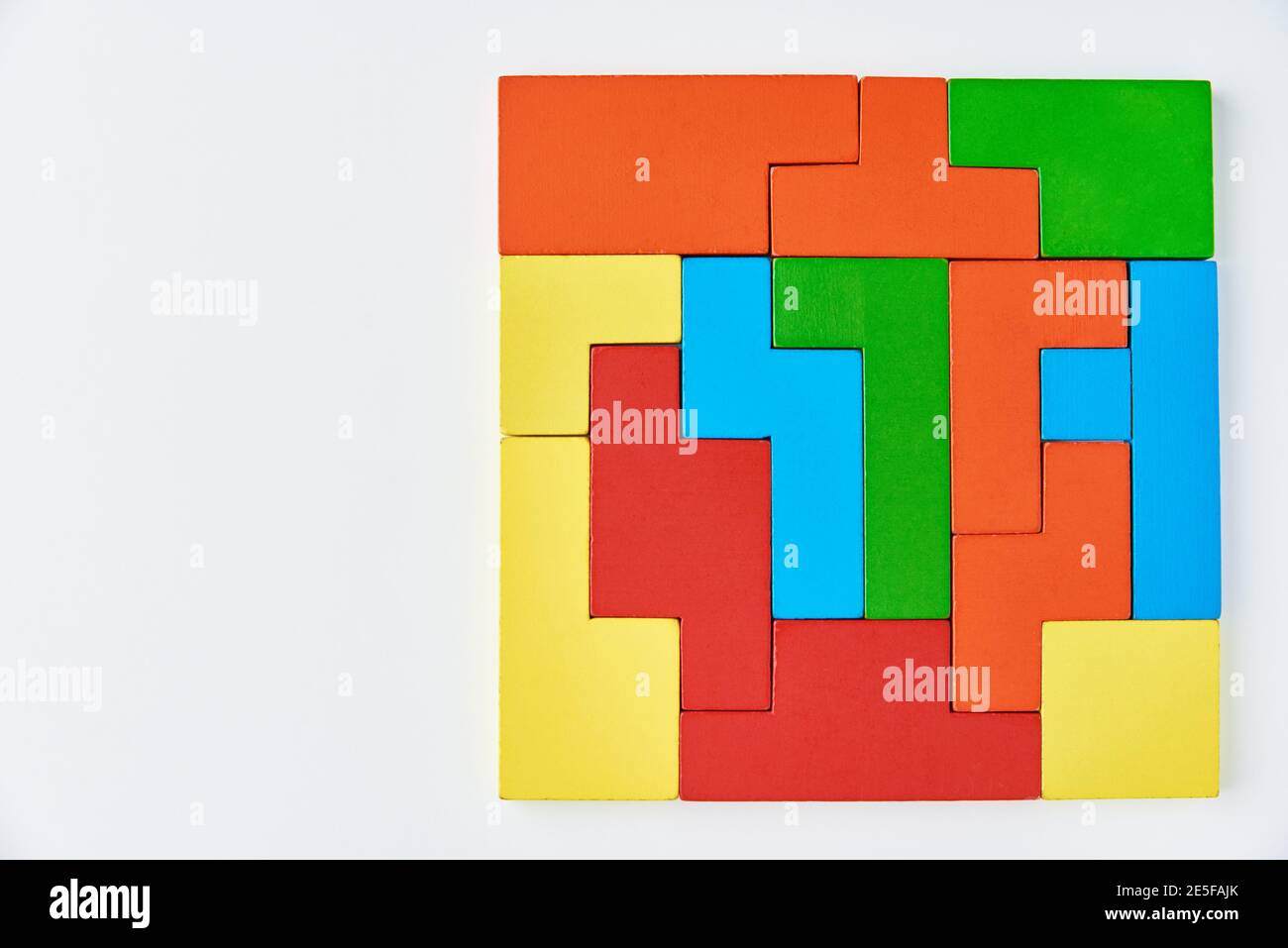 Different wooden blocks on a white background. Concept of logical ...