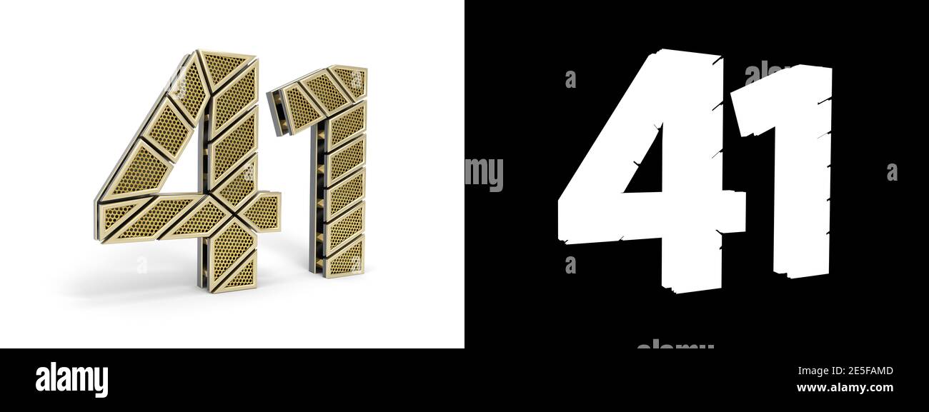 3d number 41 hi-res stock photography and images - Alamy