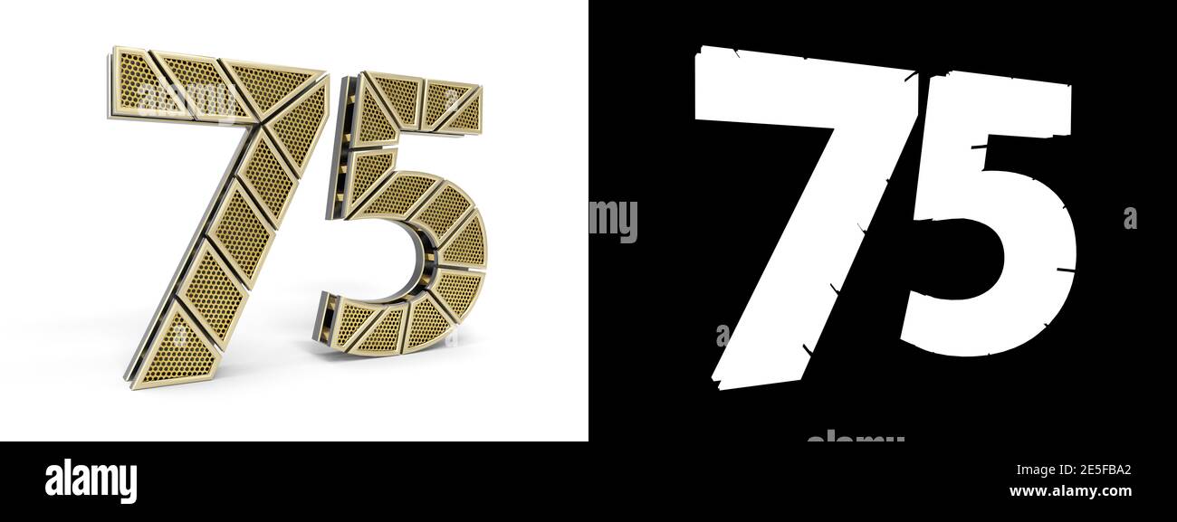 3d number 75 hi-res stock photography and images - Alamy