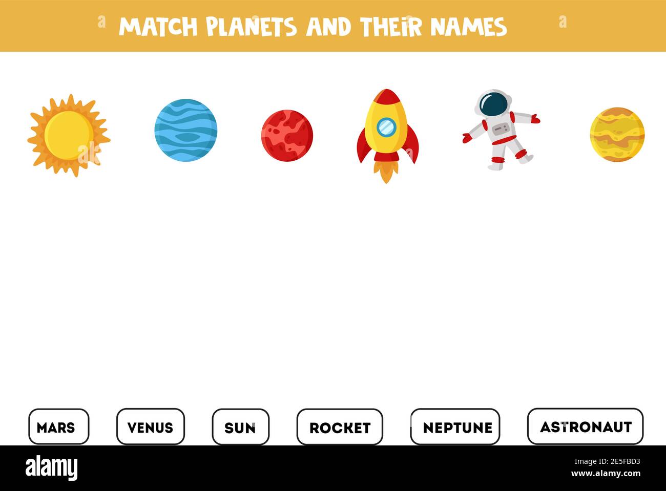 Astronaut Preschool Vocabulary
