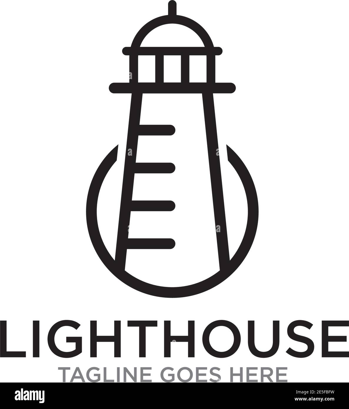 Lighthouse building logo design vector template Stock Vector Image ...