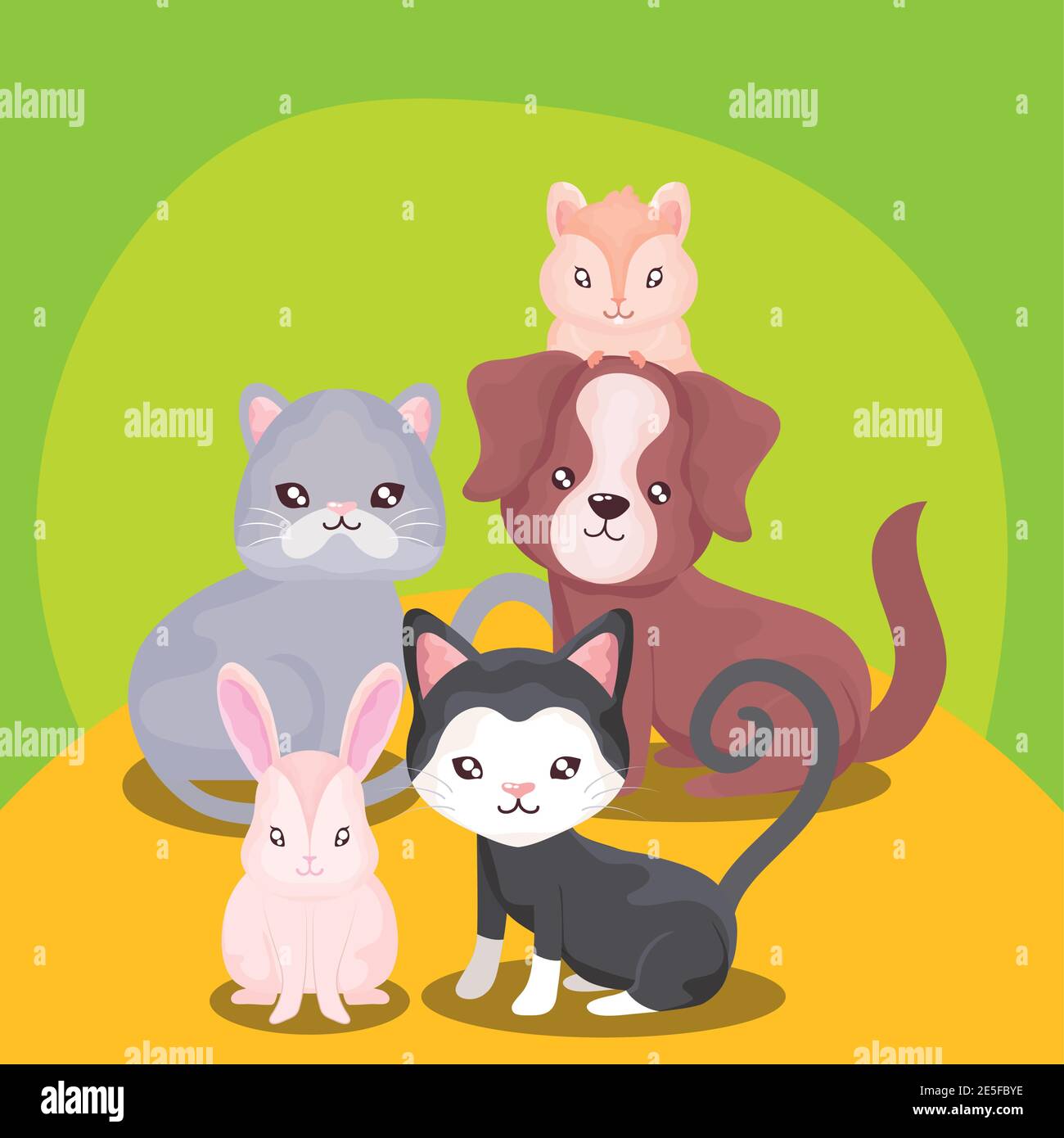 Pets friends dog cat rabbit hi-res stock photography and images - Alamy