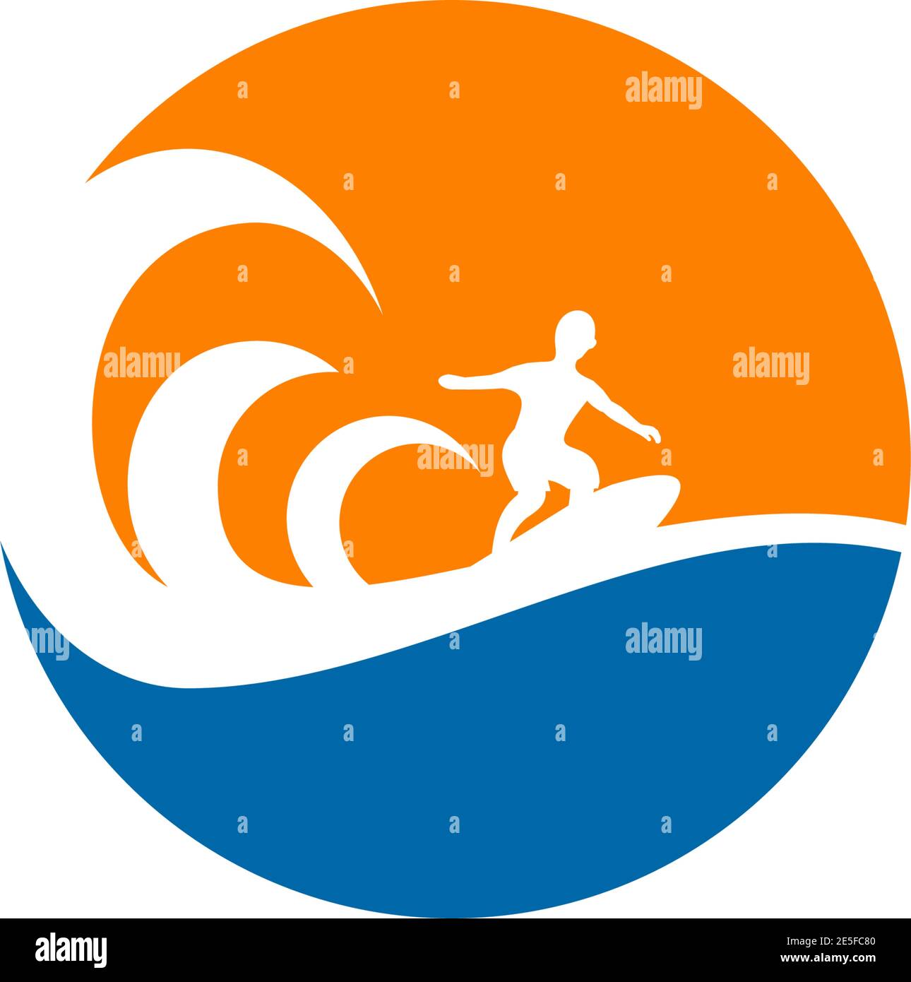 Surfer logo icon design Cut Out Stock Images & Pictures - Alamy