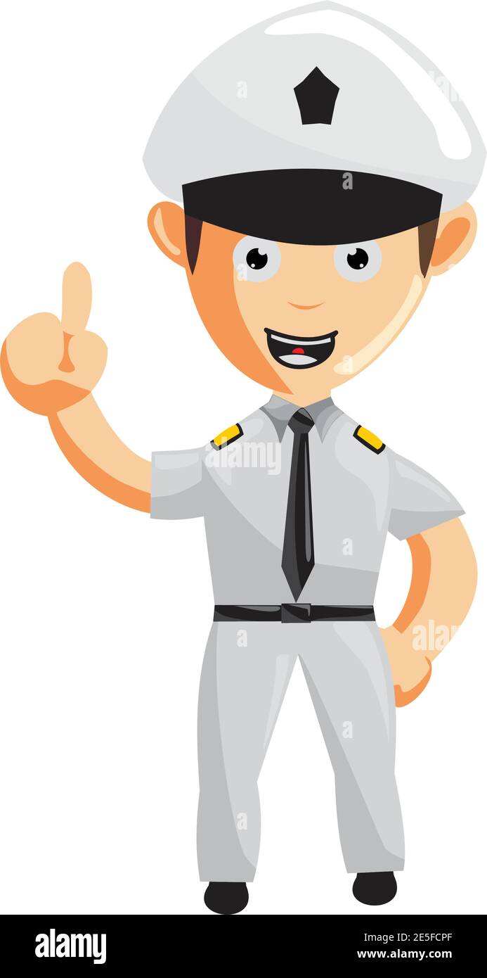 Airplane Pilot Thumb up Cartoon Character Aircraft Captain in Uniform ...