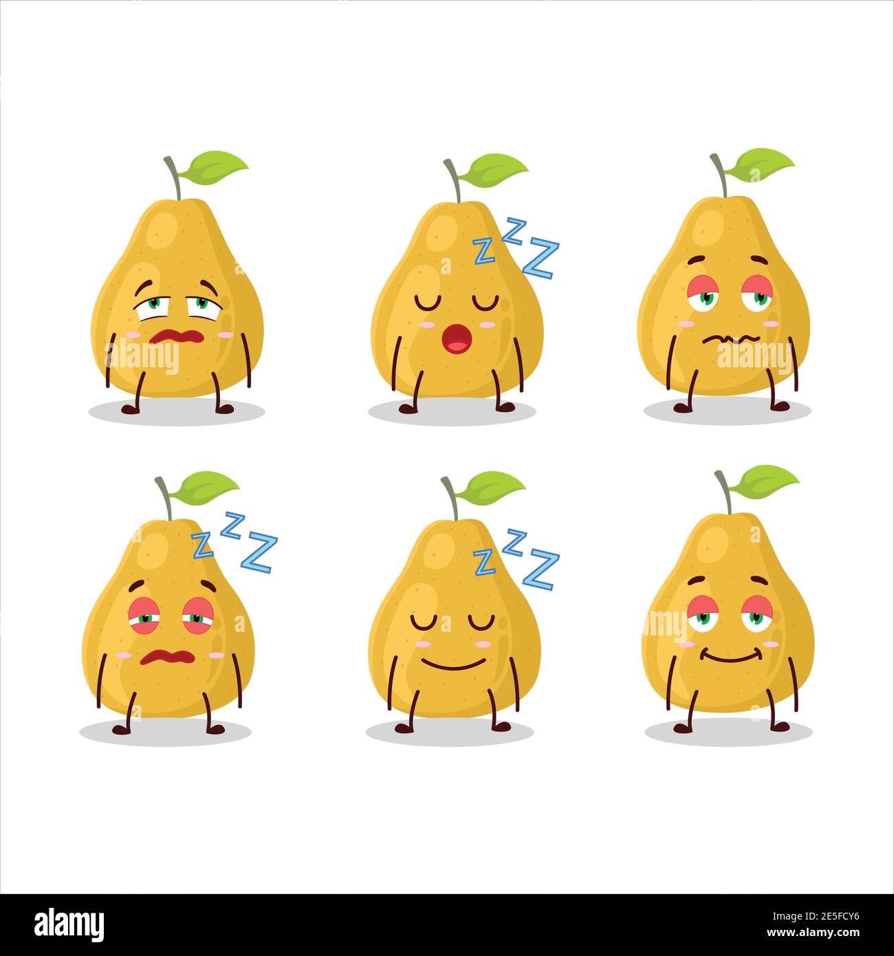 Cartoon character of pomelo with sleepy expression. Vector illustration ...