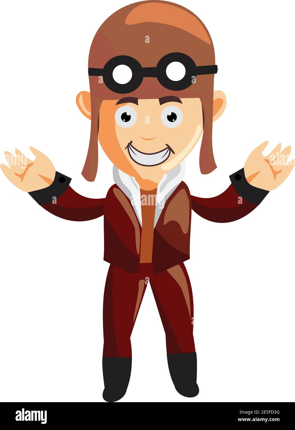 pilot Hand Welcome character illustration use helmet headphones and ...
