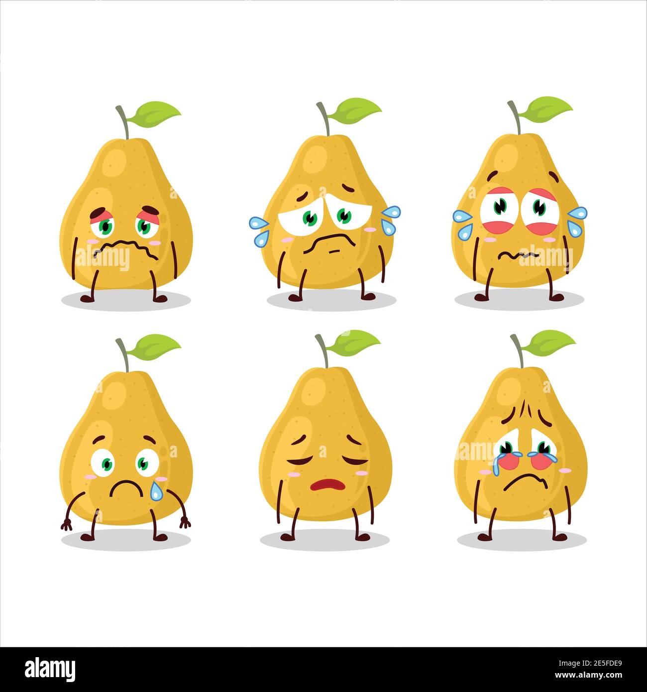 Pomelo cartoon in character with sad expression. Vector illustration ...