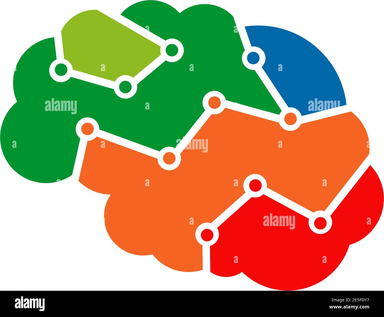 Brain illustration logo design vector template Stock Vector Image & Art ...