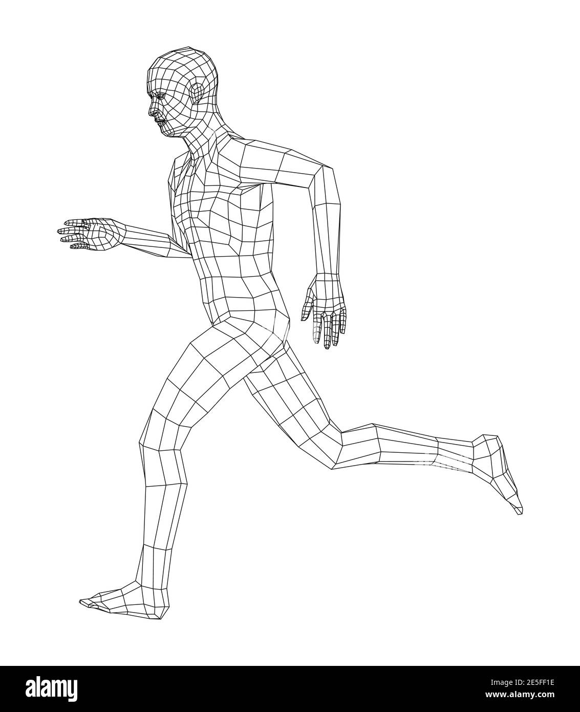 Wireframe running man. Vector Stock Vector Image & Art - Alamy