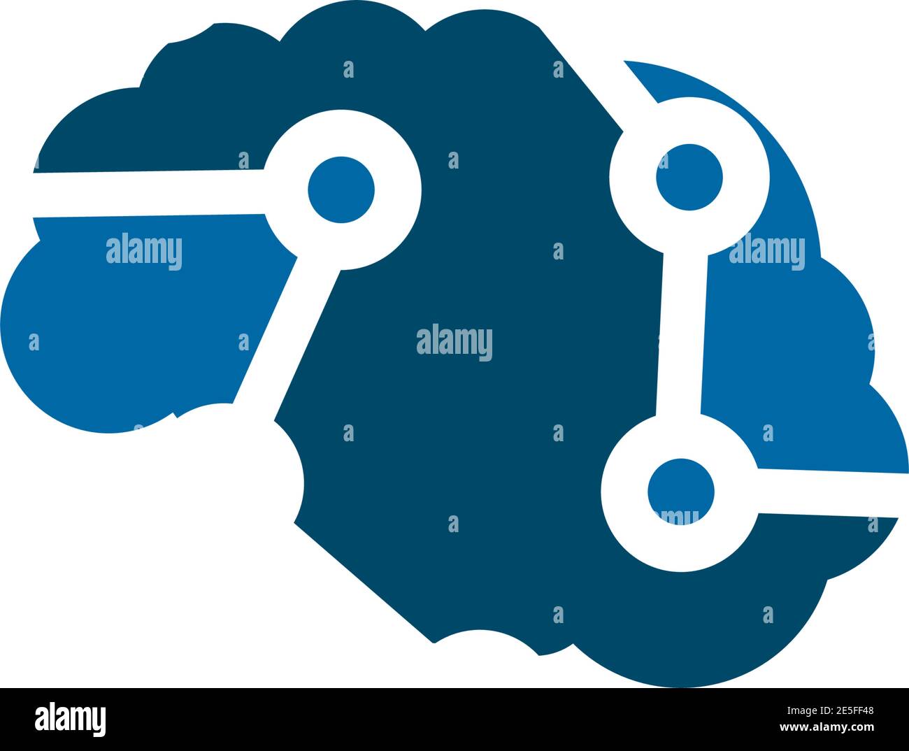 Brain illustration logo design vector template Stock Vector Image & Art ...