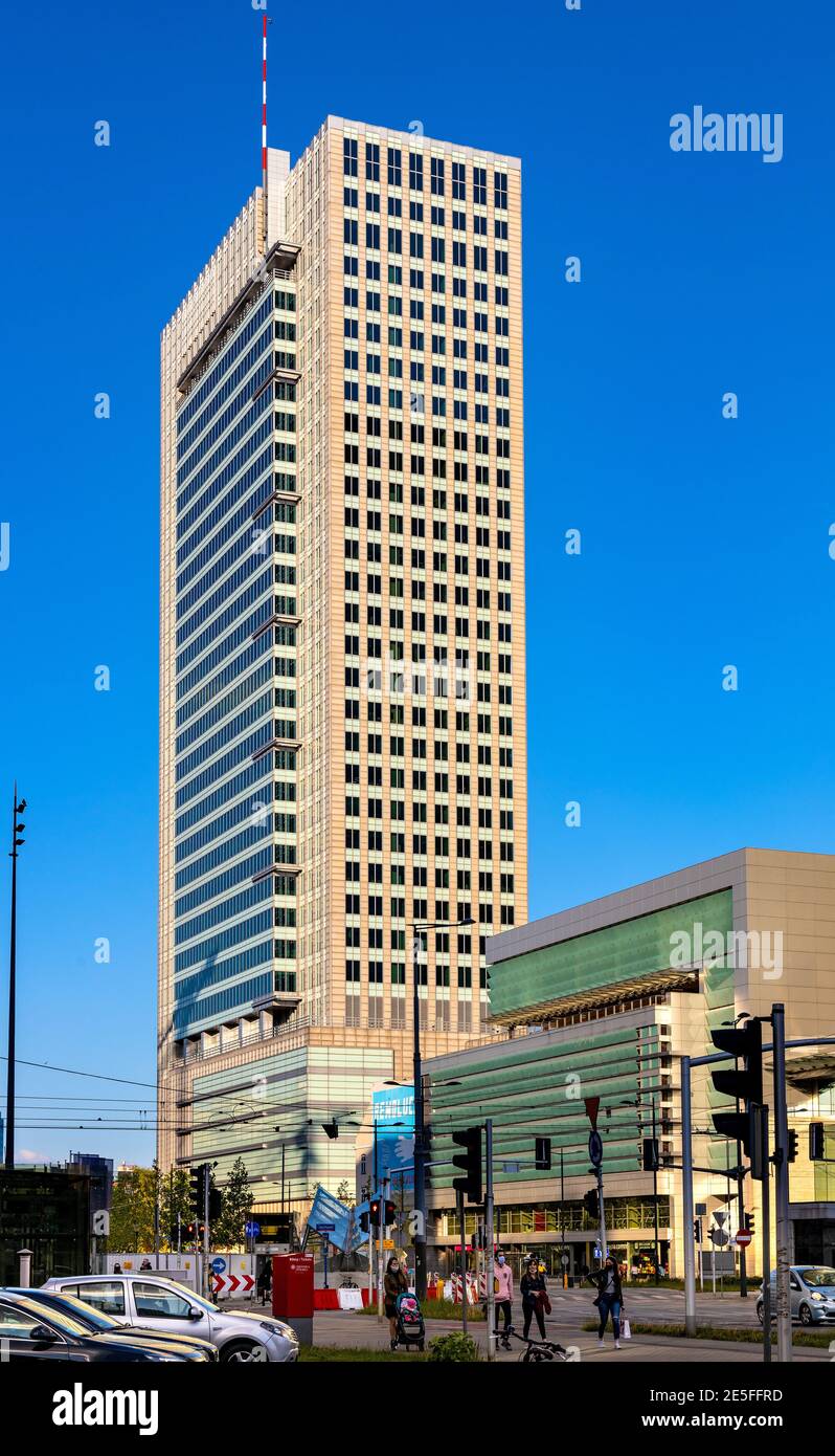 Warsaw, Poland - May 22, 2020: Warsaw Financial Center WFC and Rondo 1 ...