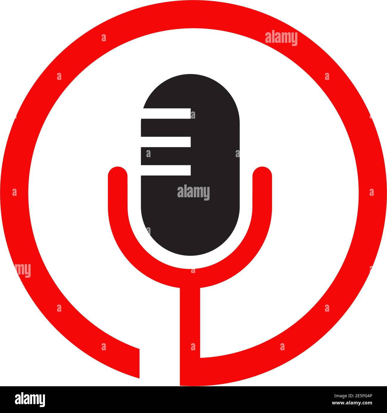 Mic icon logo design vector illustration template Stock Vector Image ...