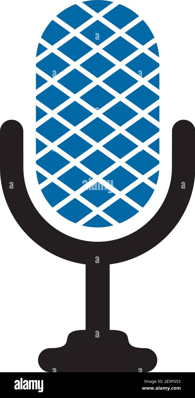 Mic icon logo design vector illustration template Stock Vector Image ...