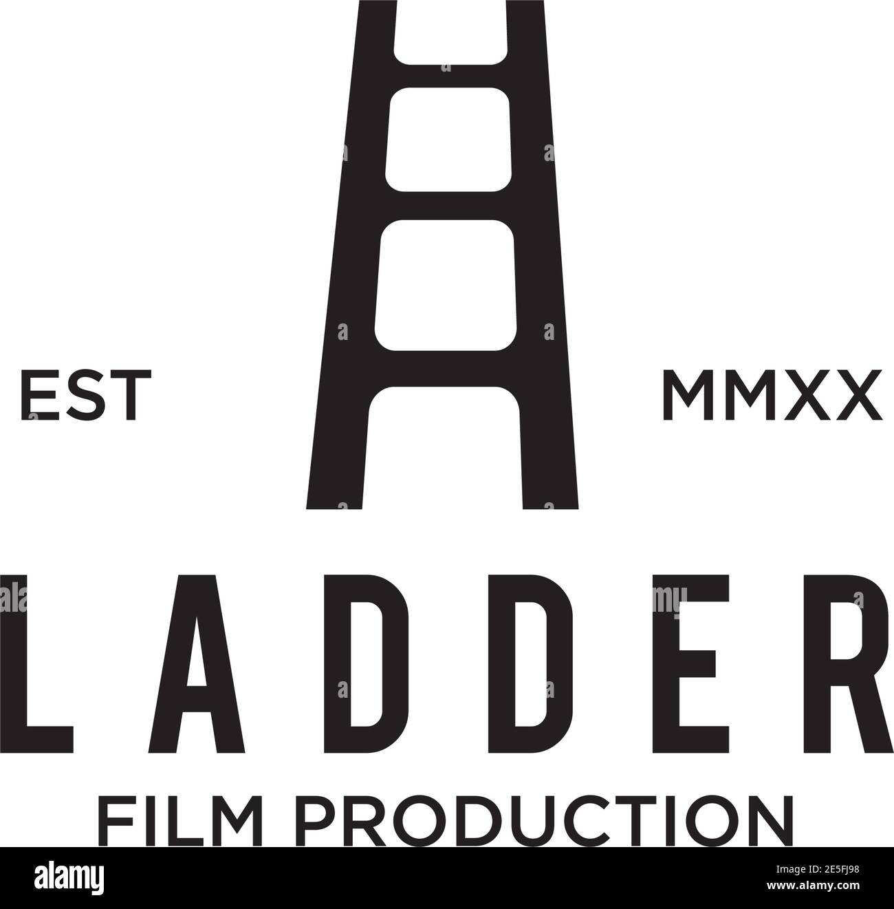 Movie or film production using ladder logo design template Stock Vector ...