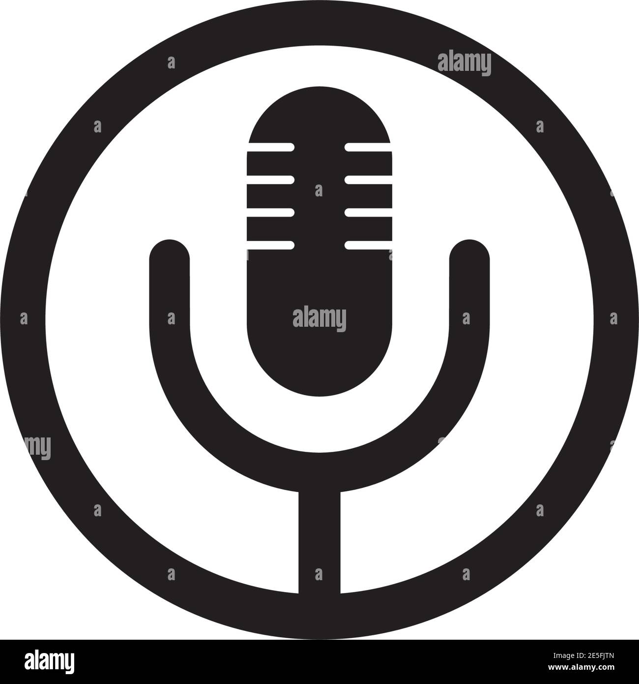 Mic icon logo design vector illustration template Stock Vector Image ...