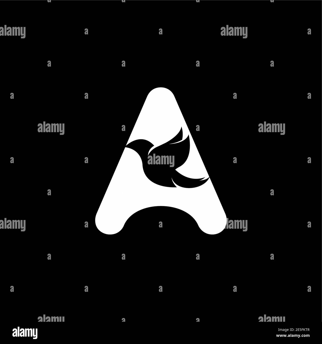 Initial letter A with bird shape inside vector logo design Stock Vector ...