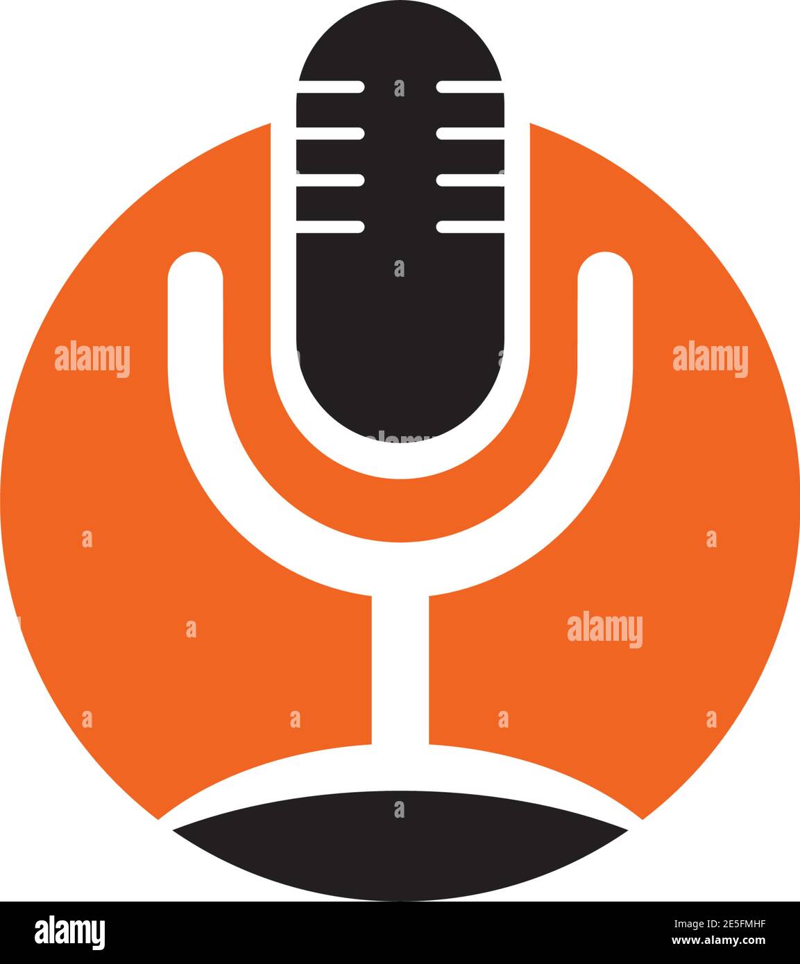 Mic icon logo design vector illustration template Stock Vector Image ...