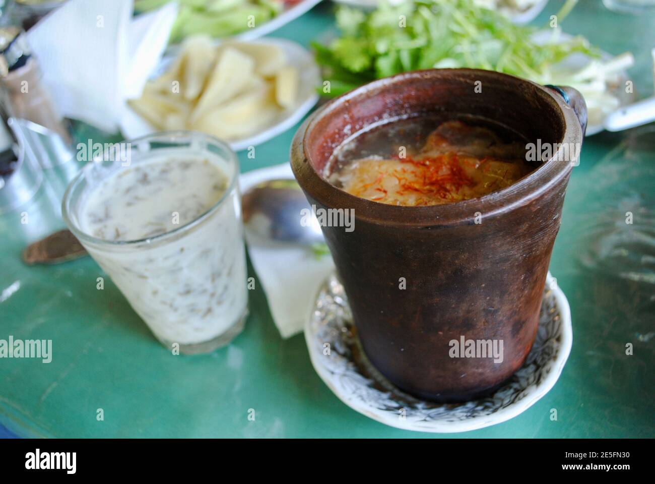 Piti, Azerbaijani Sheki or Shaki soup prepared with mutton, tail fat ...