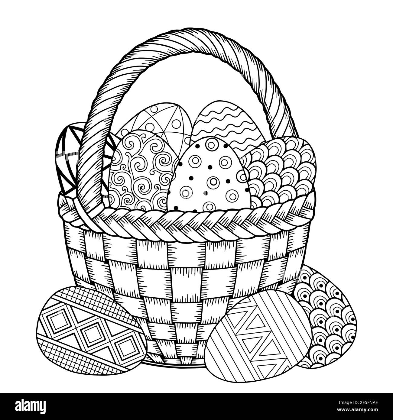 Sweet basket vector vectors Black and White Stock Photos & Images - Alamy