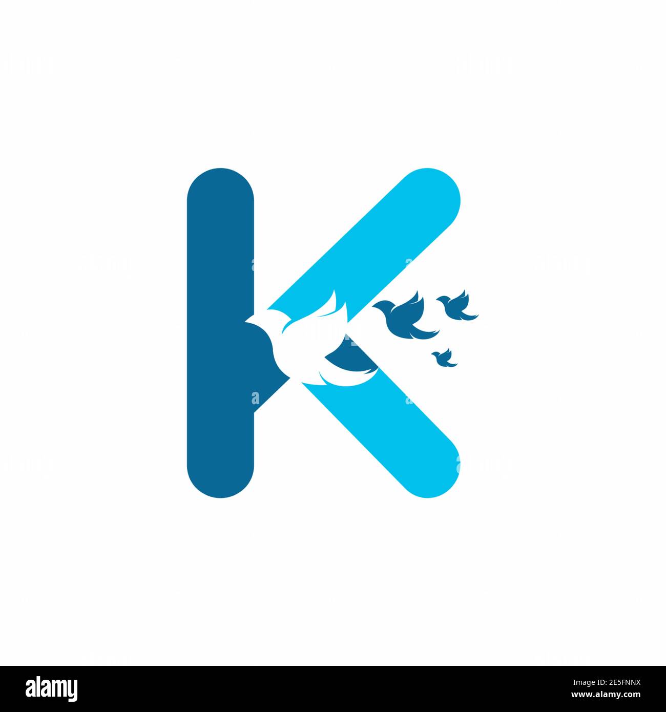 Letter k feather monogram hi-res stock photography and images - Alamy