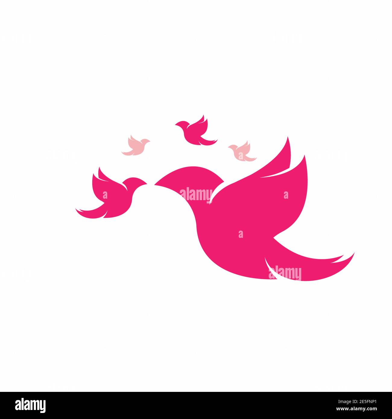 Pink birds Stock Vector Images - Alamy