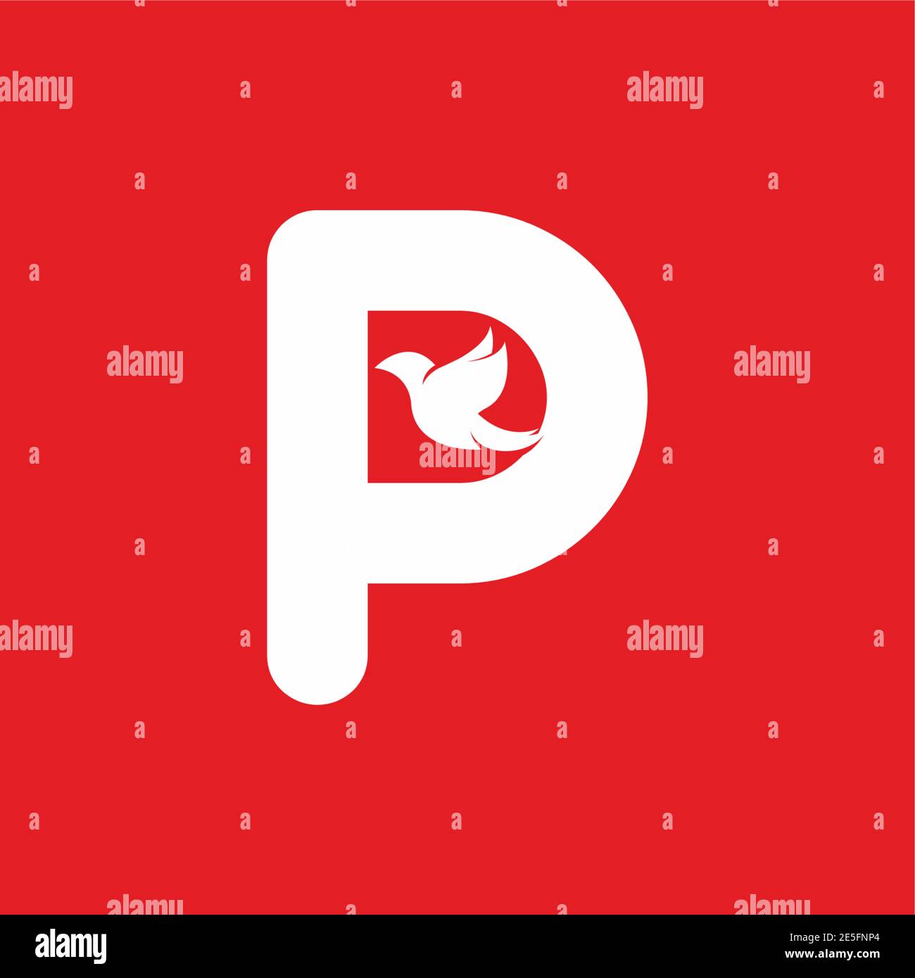 P letter bird logo hi-res stock photography and images - Alamy