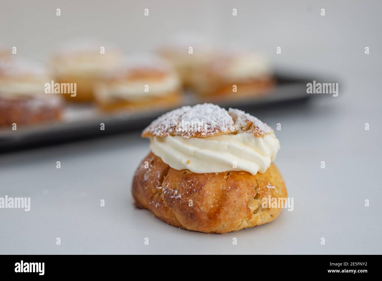 traditional home made swedish semlor pastry on a table Stock Photo - Alamy