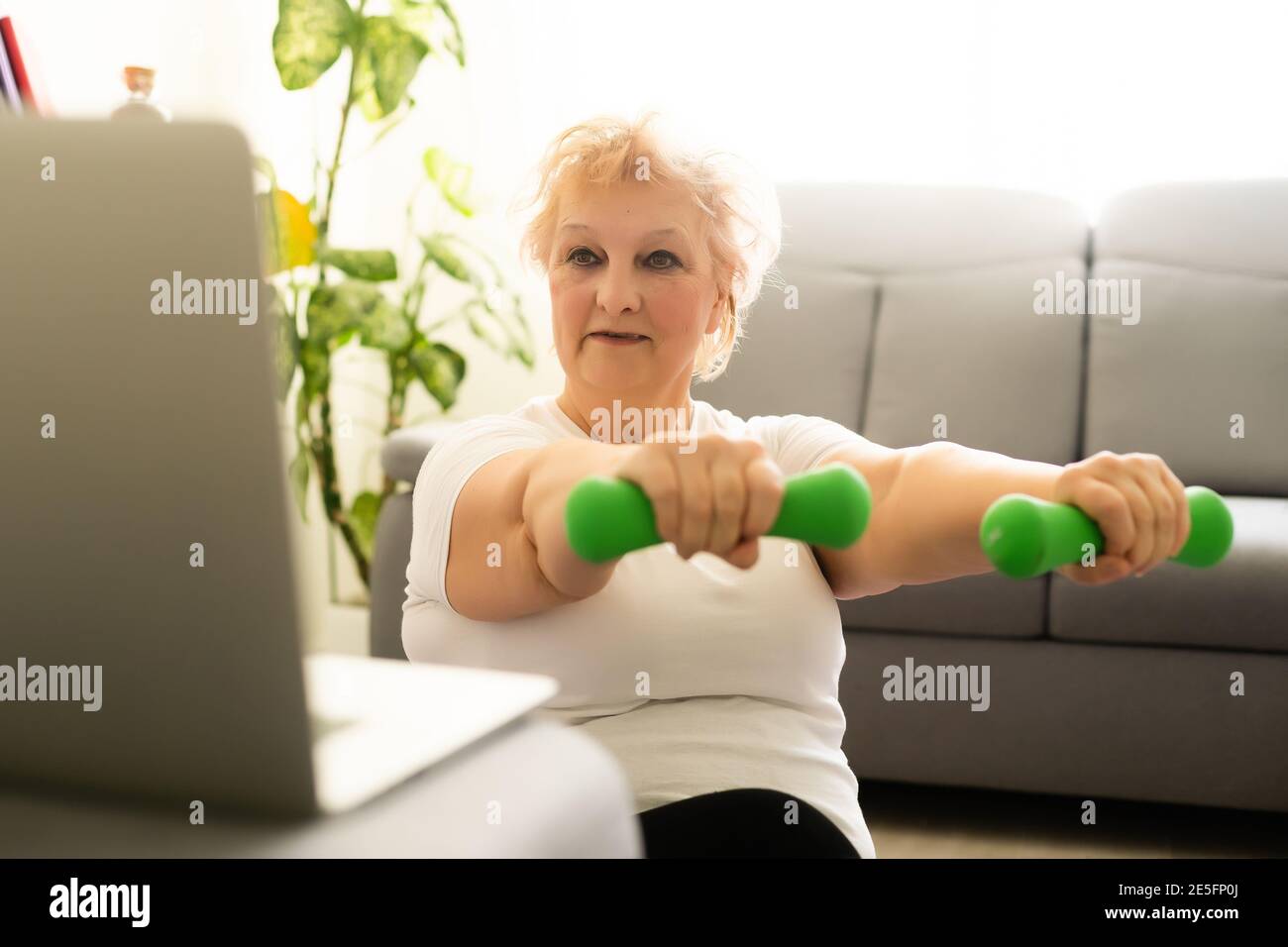Seniors use laptop class hi-res stock photography and images - Alamy