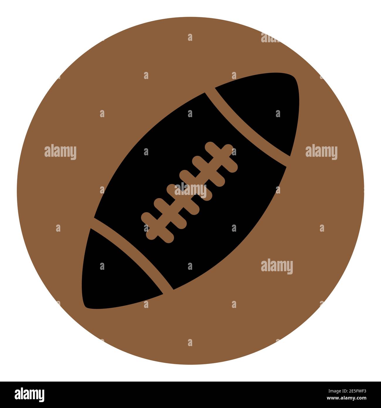 Stylized American Football logo icon, black color with transparent ...