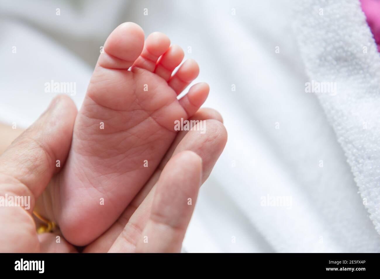 Newborn baby's feet Stock Photo - Alamy