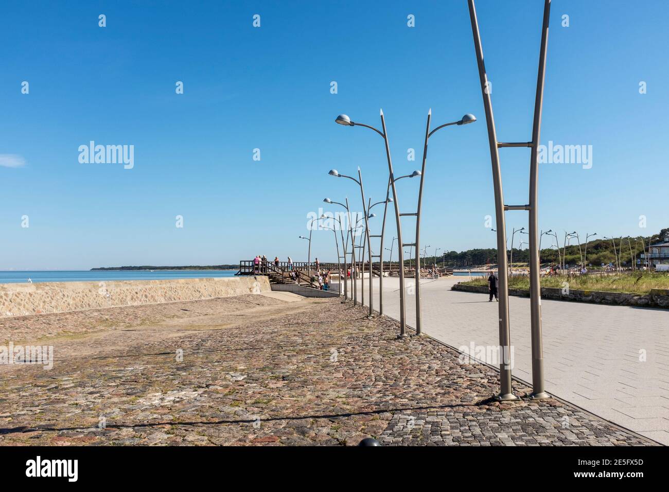 Walkway at the eastern beach in Darłówko, the seaside neighbourhood of ...